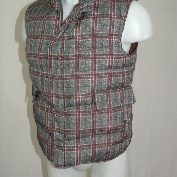 Isaia | Jackets & Coats | Isaia Opallone Quilted Gray Plaid Down Puffer ...